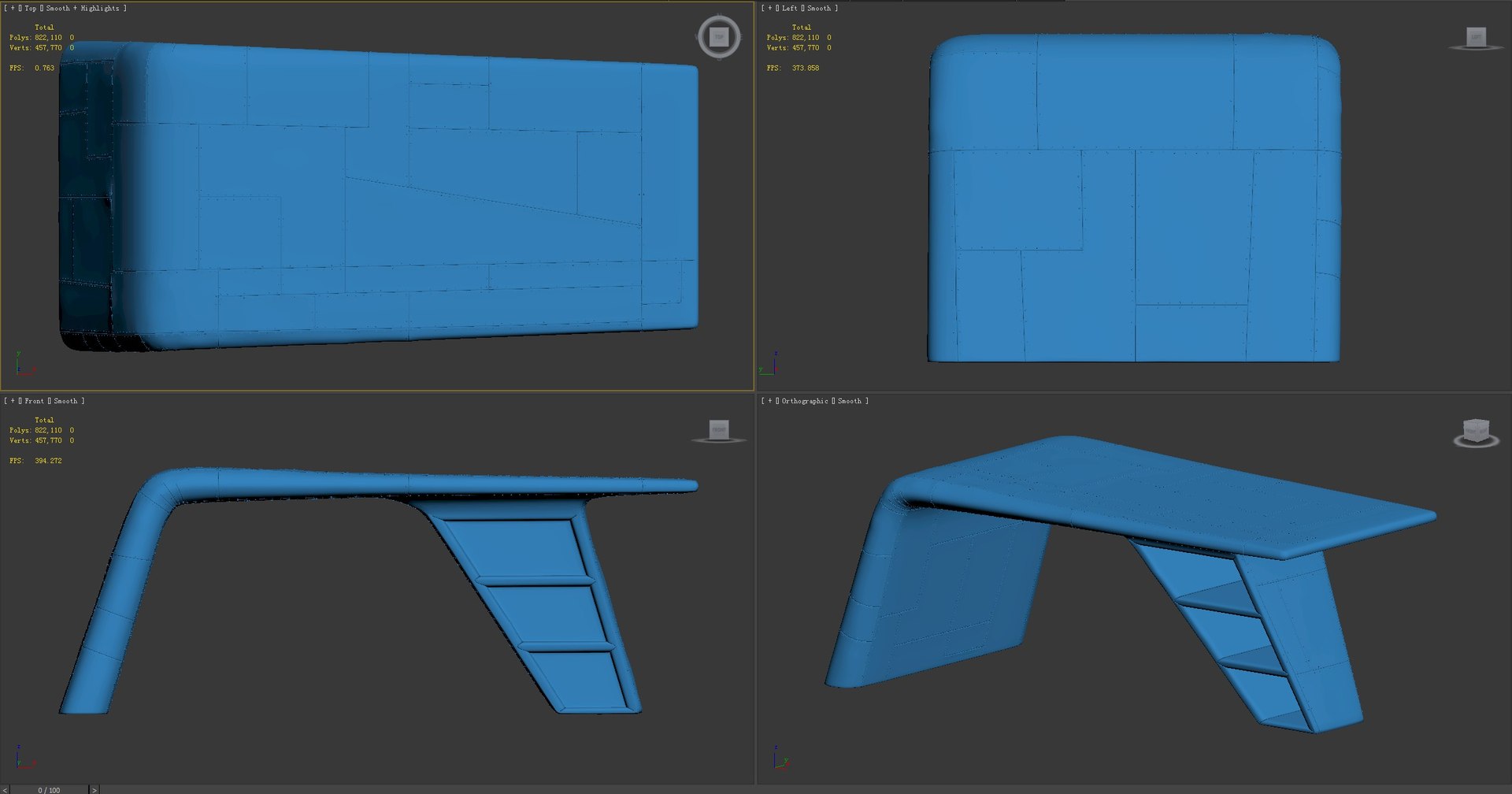 aviator-wing-desk 3d max