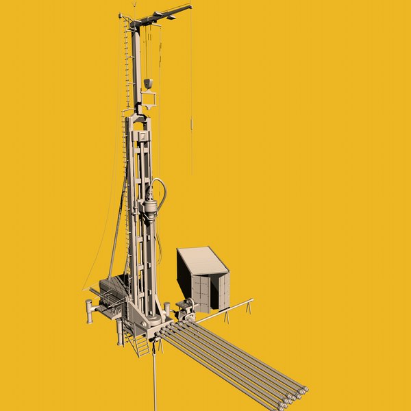 3d oil rig model