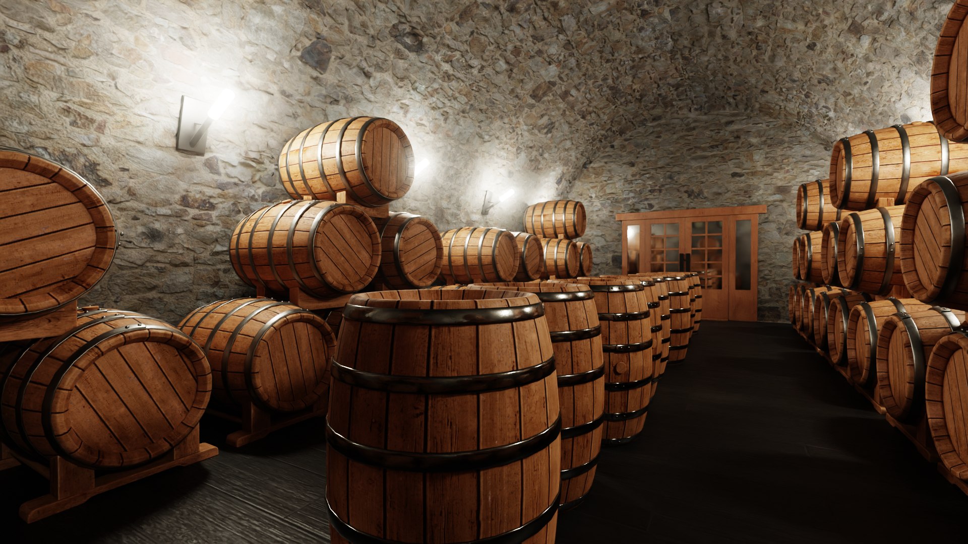 3D Wine Cellar 01 Model - TurboSquid 2017667