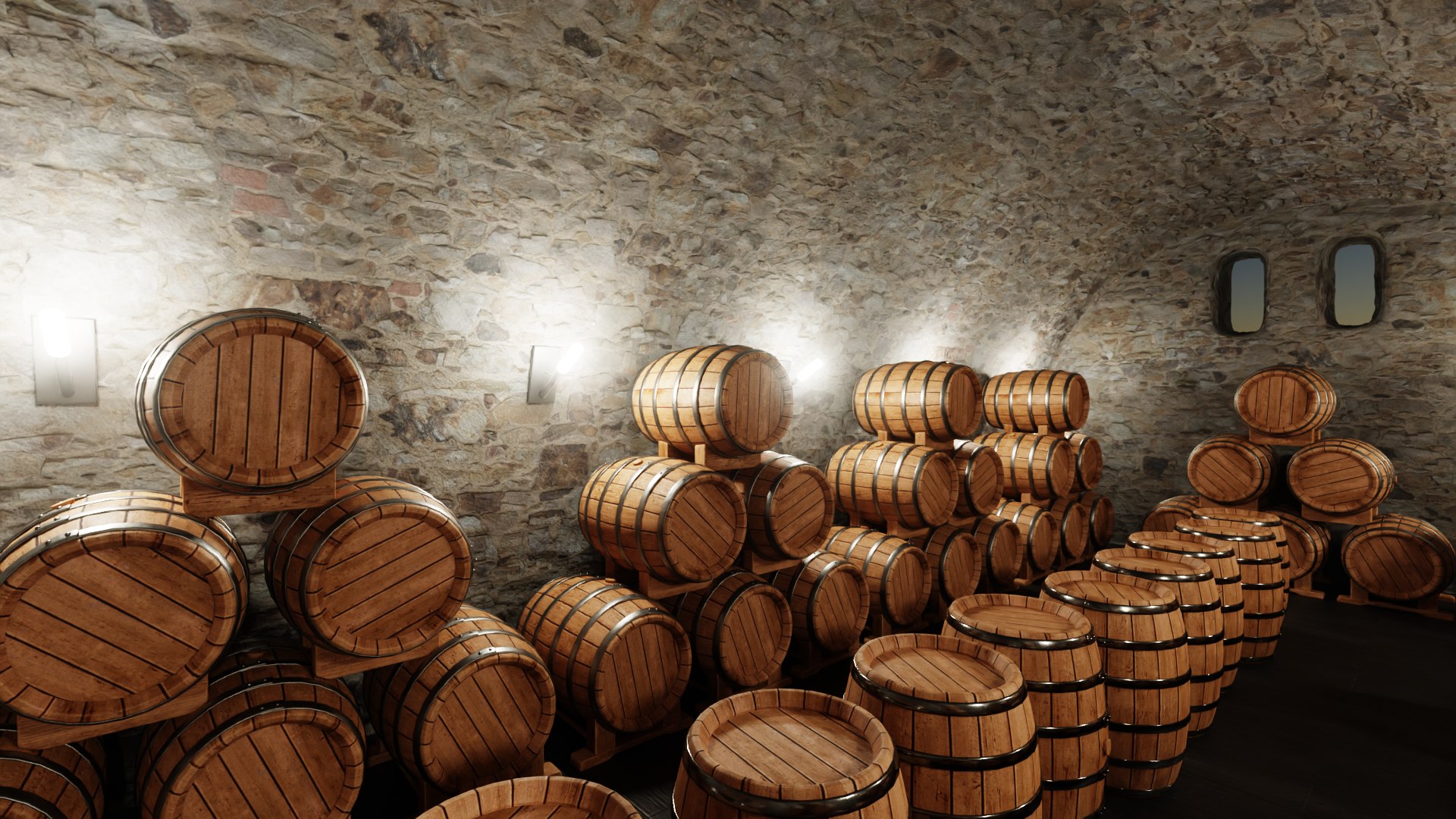 3D Wine Cellar 01 Model - TurboSquid 2017667