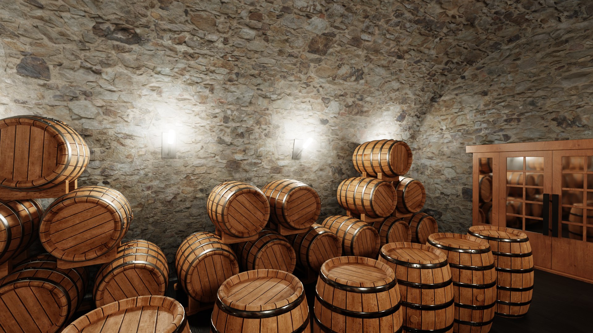 3D Wine Cellar 01 Model - TurboSquid 2017667