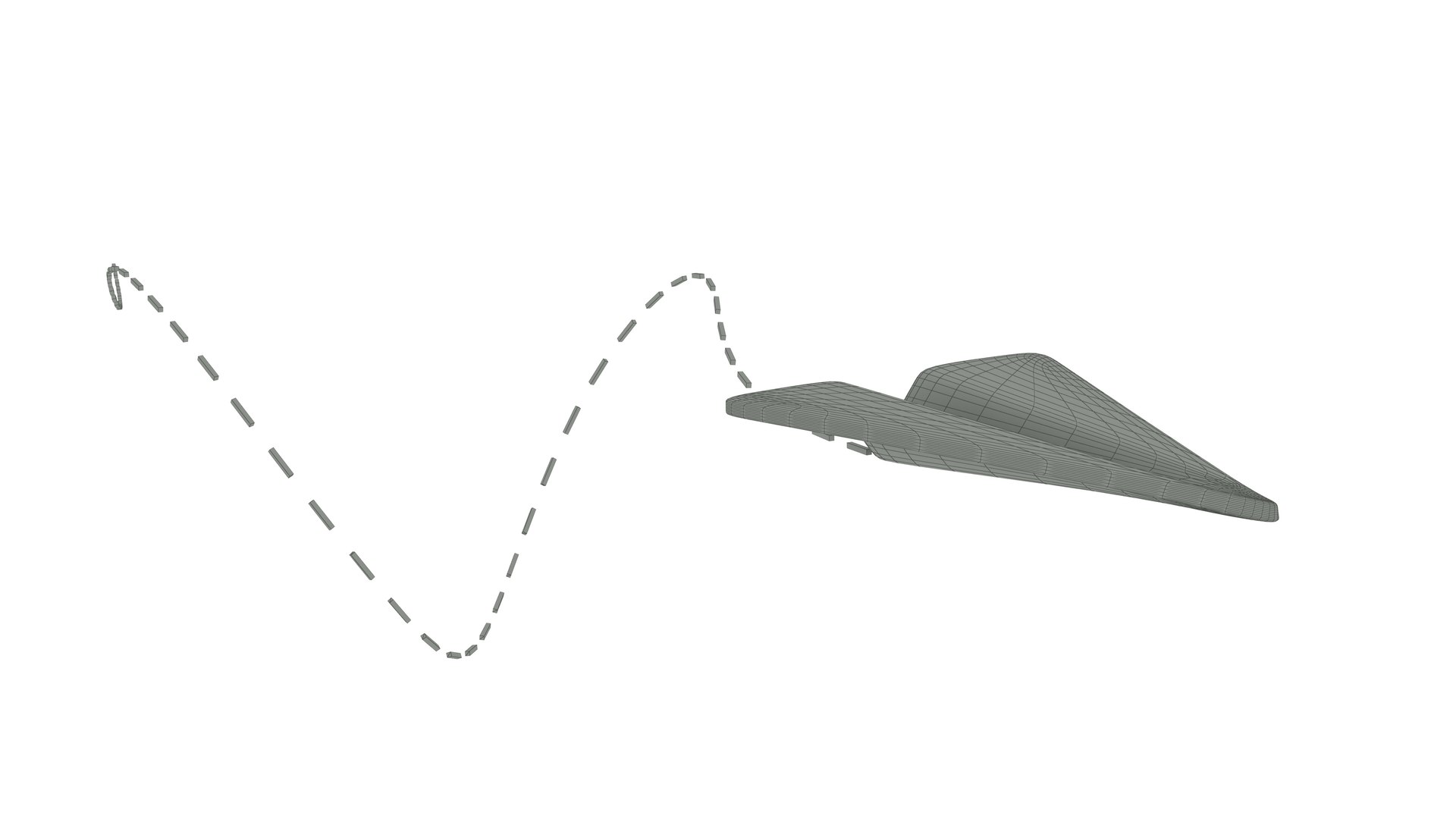 Paper Plane With Trail Icon 3D Model - TurboSquid 2217777