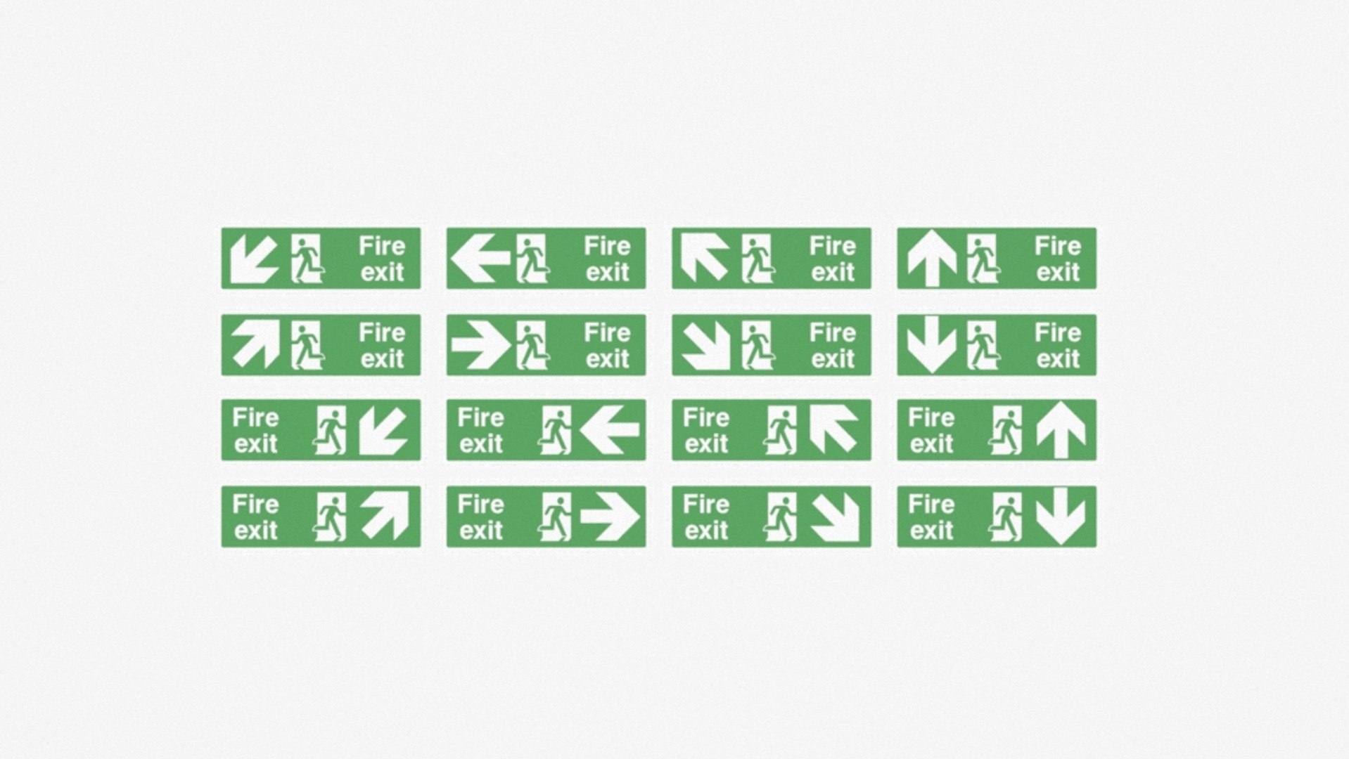 Exit Signs Model - TurboSquid 1627353