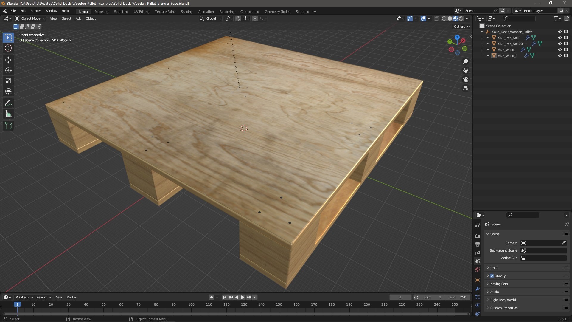 3D Solid Deck Wooden Pallet - TurboSquid 2317639