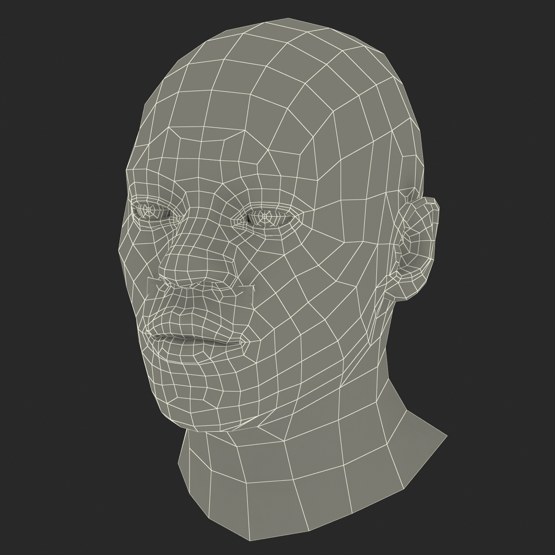 3d Model African American Male Head