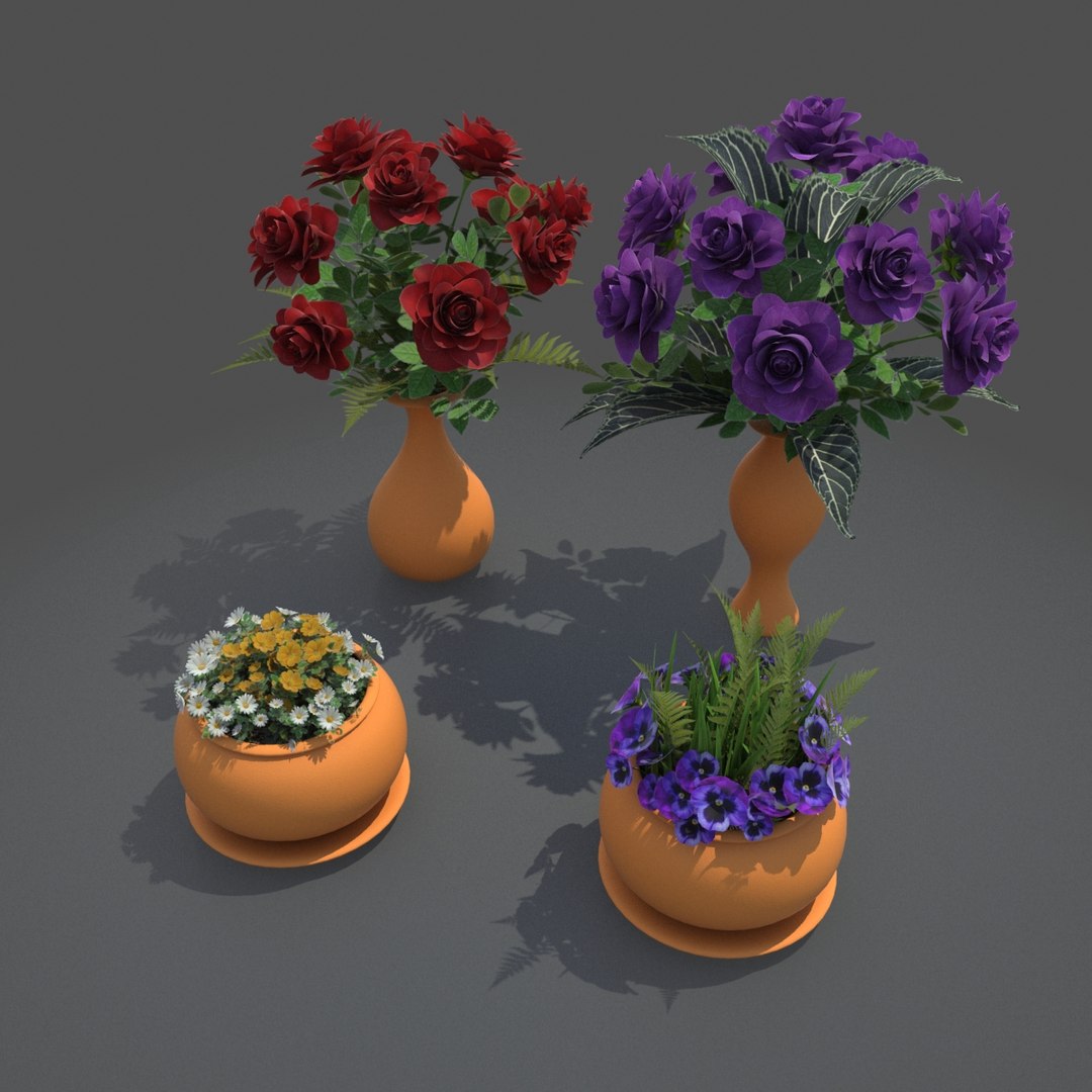 Flower Bouquets 3d Model