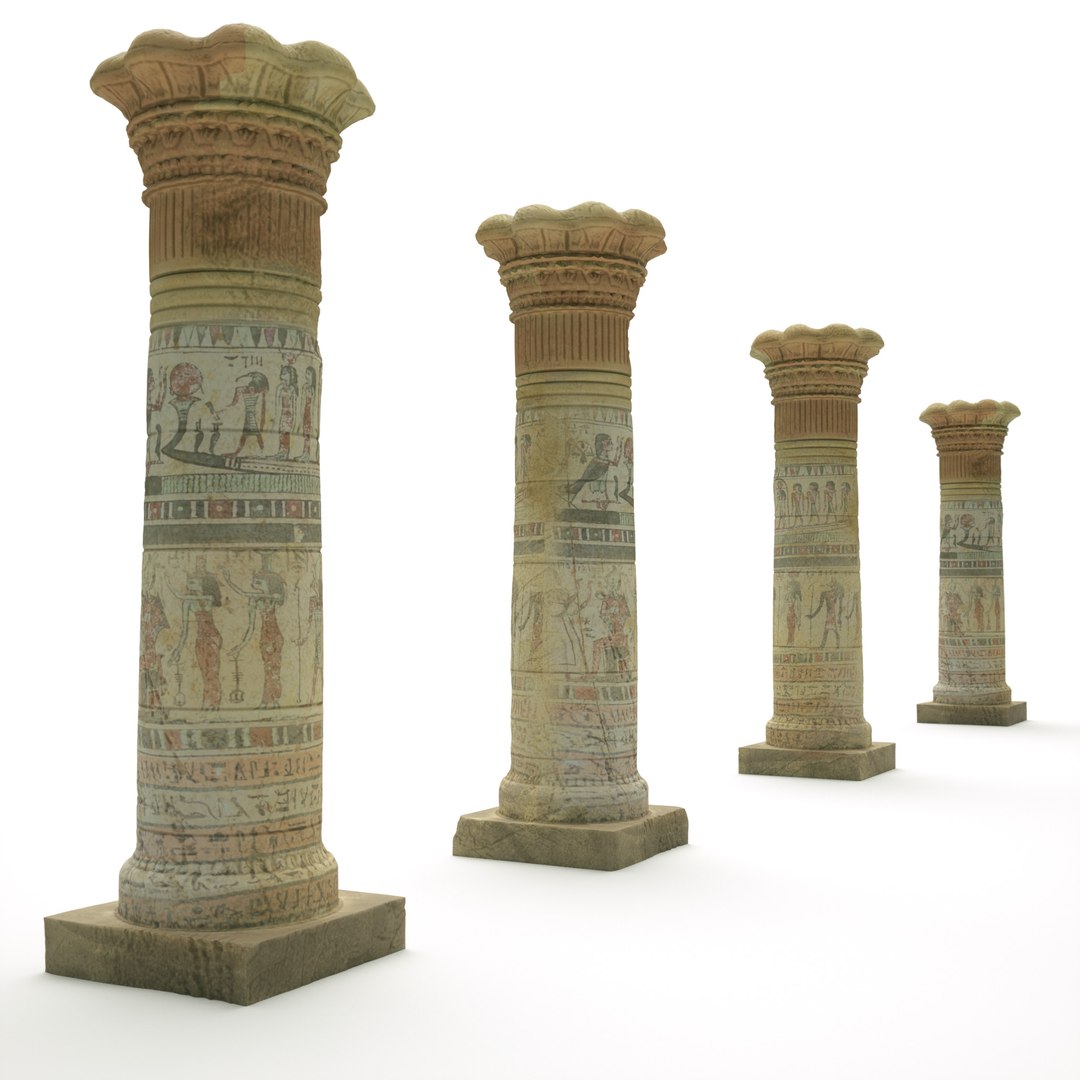 3d Model Ancient Egyptian Pillar