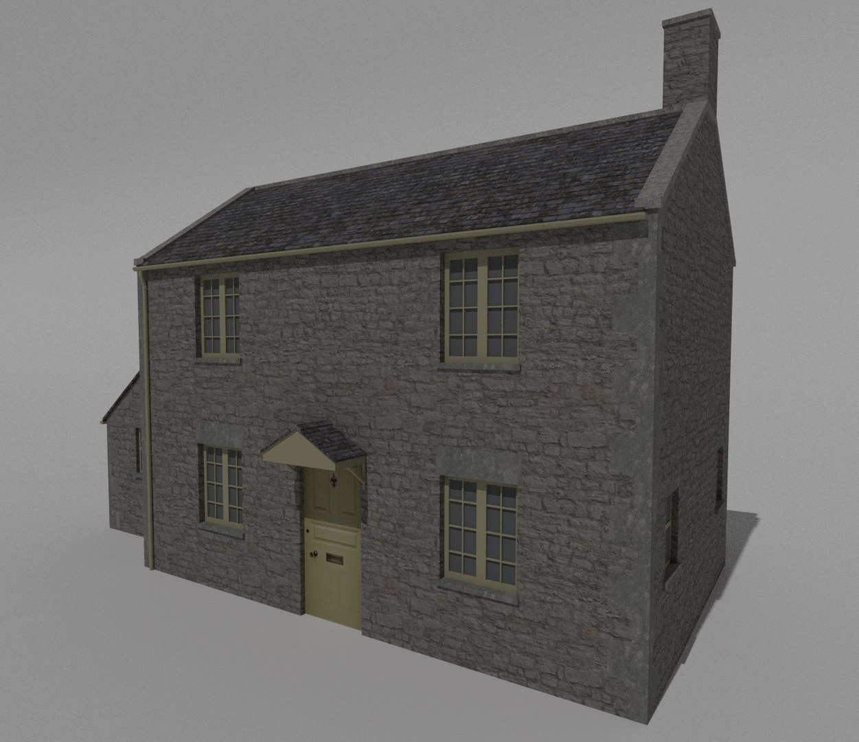 3D British Stone House Model - TurboSquid 1511210
