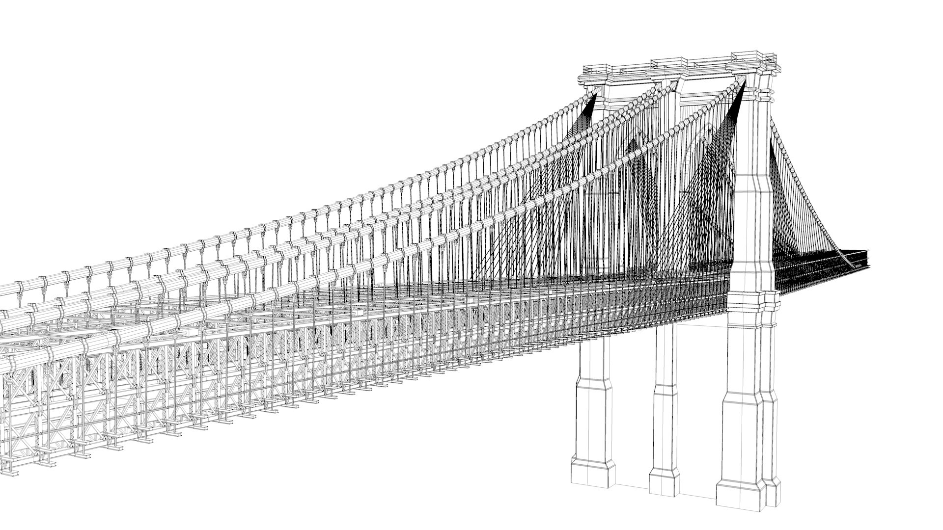 Brooklyn Bridge 3D model - TurboSquid 1902657