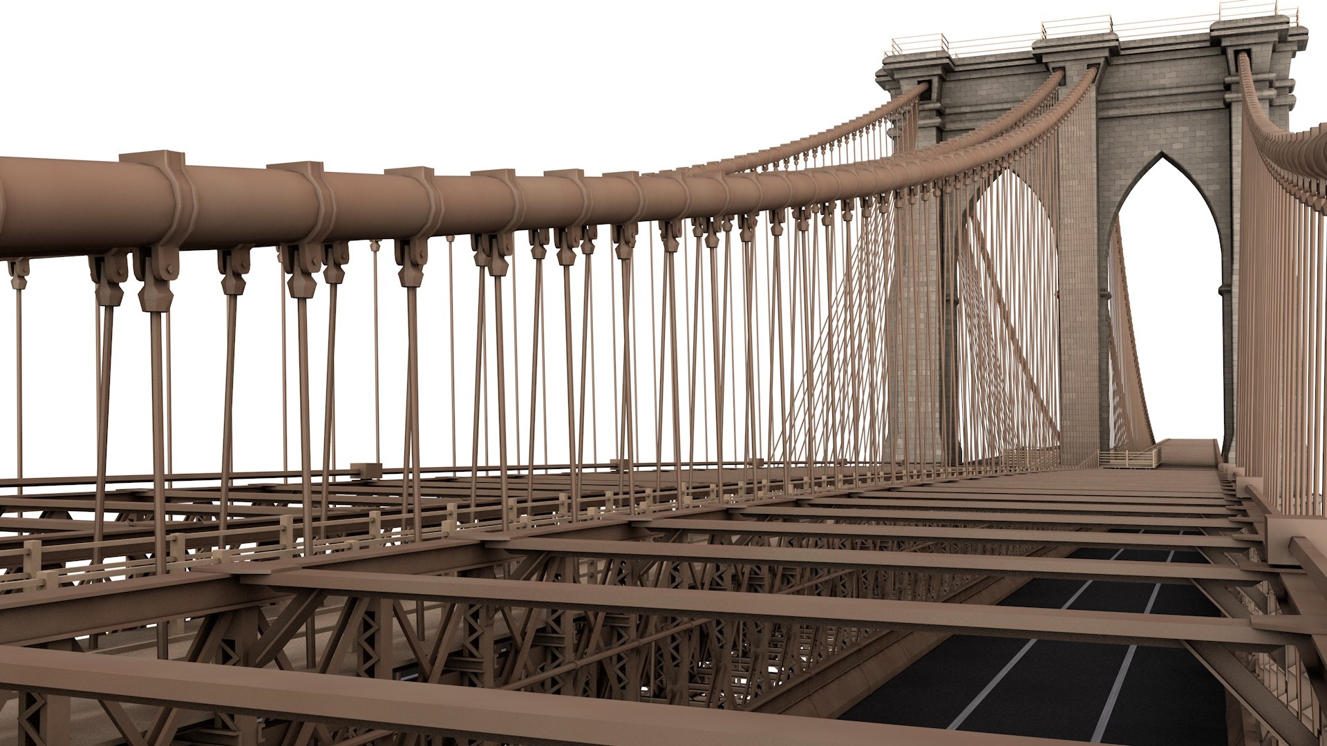 Brooklyn Bridge 3D model - TurboSquid 1902657