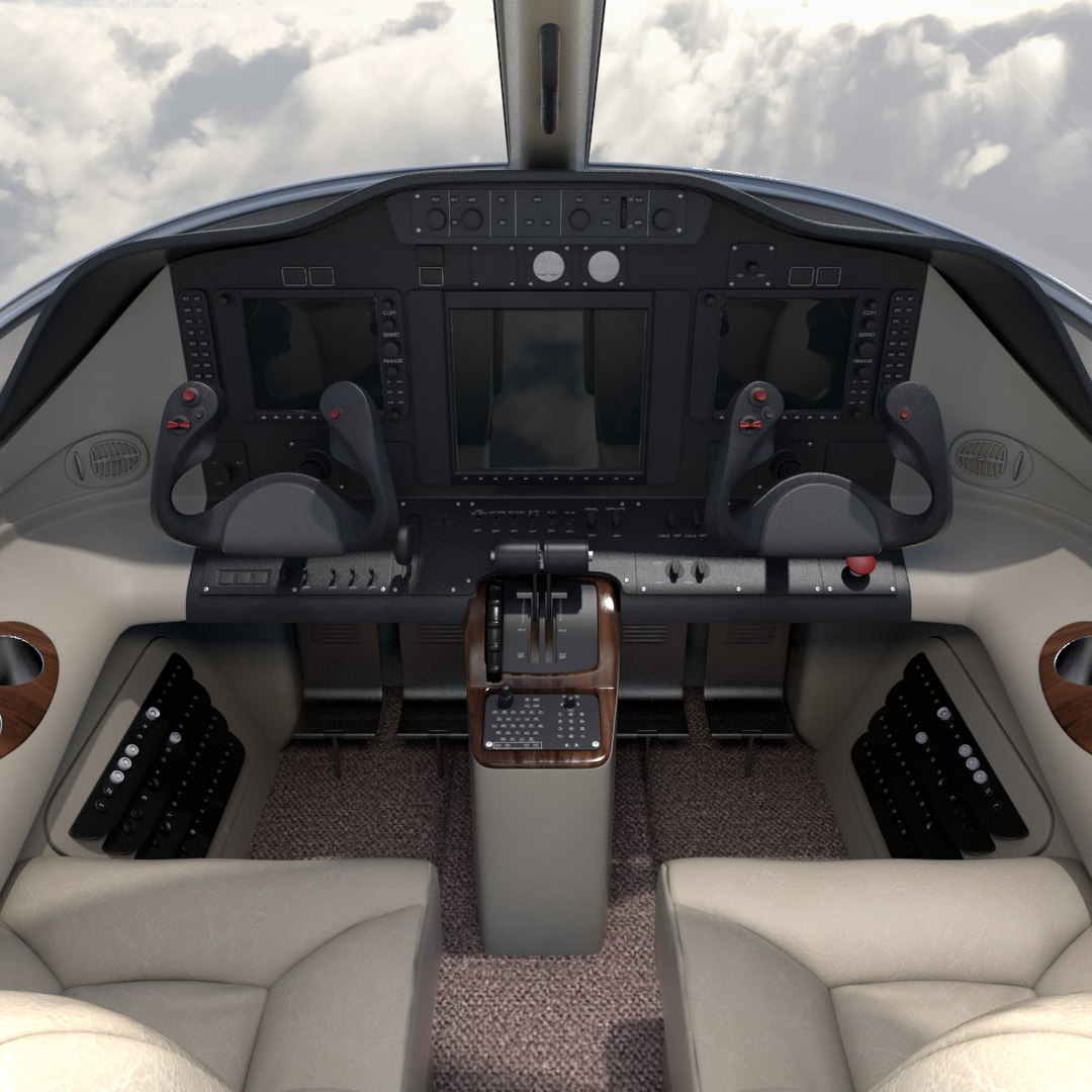 3D model cessna mustang jet cockpit - TurboSquid 1388464