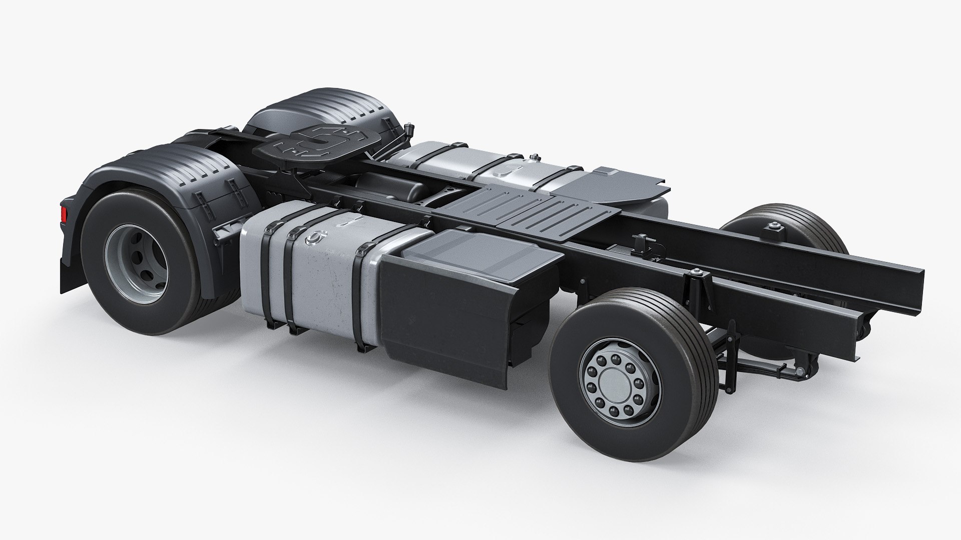 3D semi truck chassis model - TurboSquid 1646328