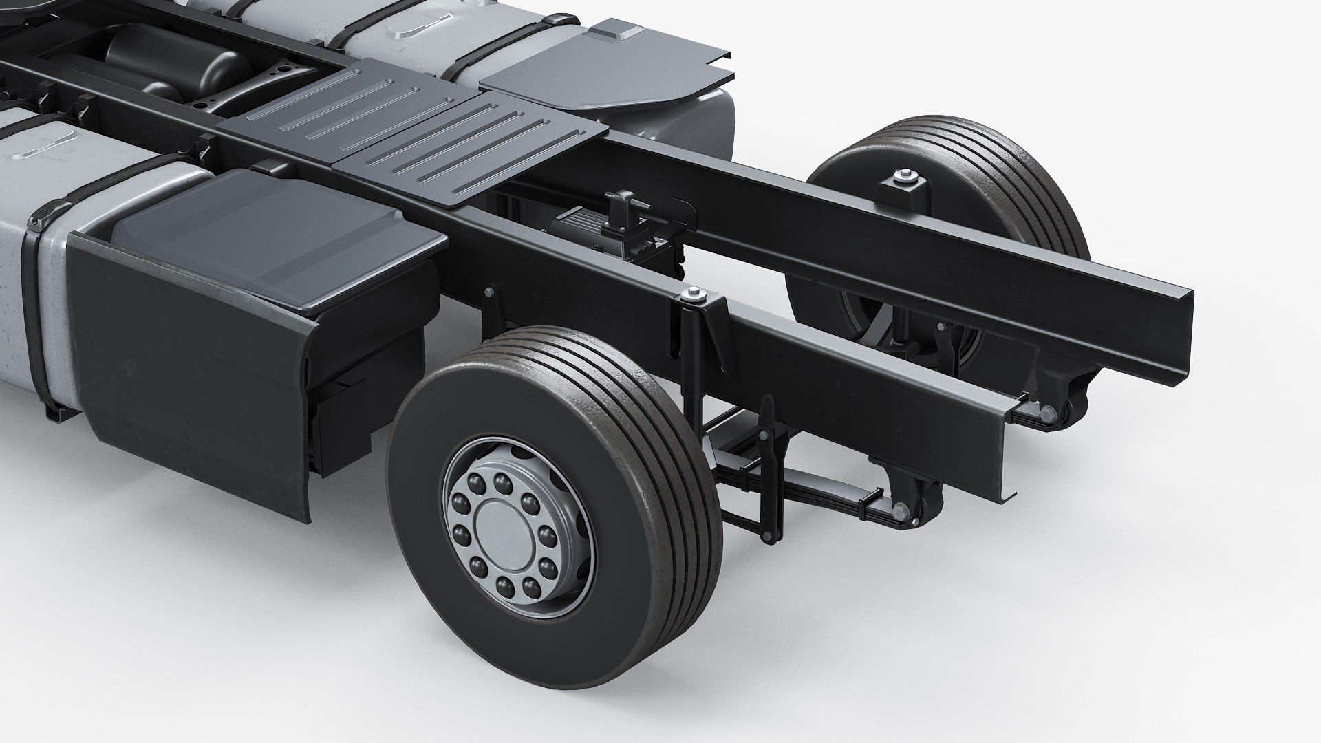 3D semi truck chassis model - TurboSquid 1646328