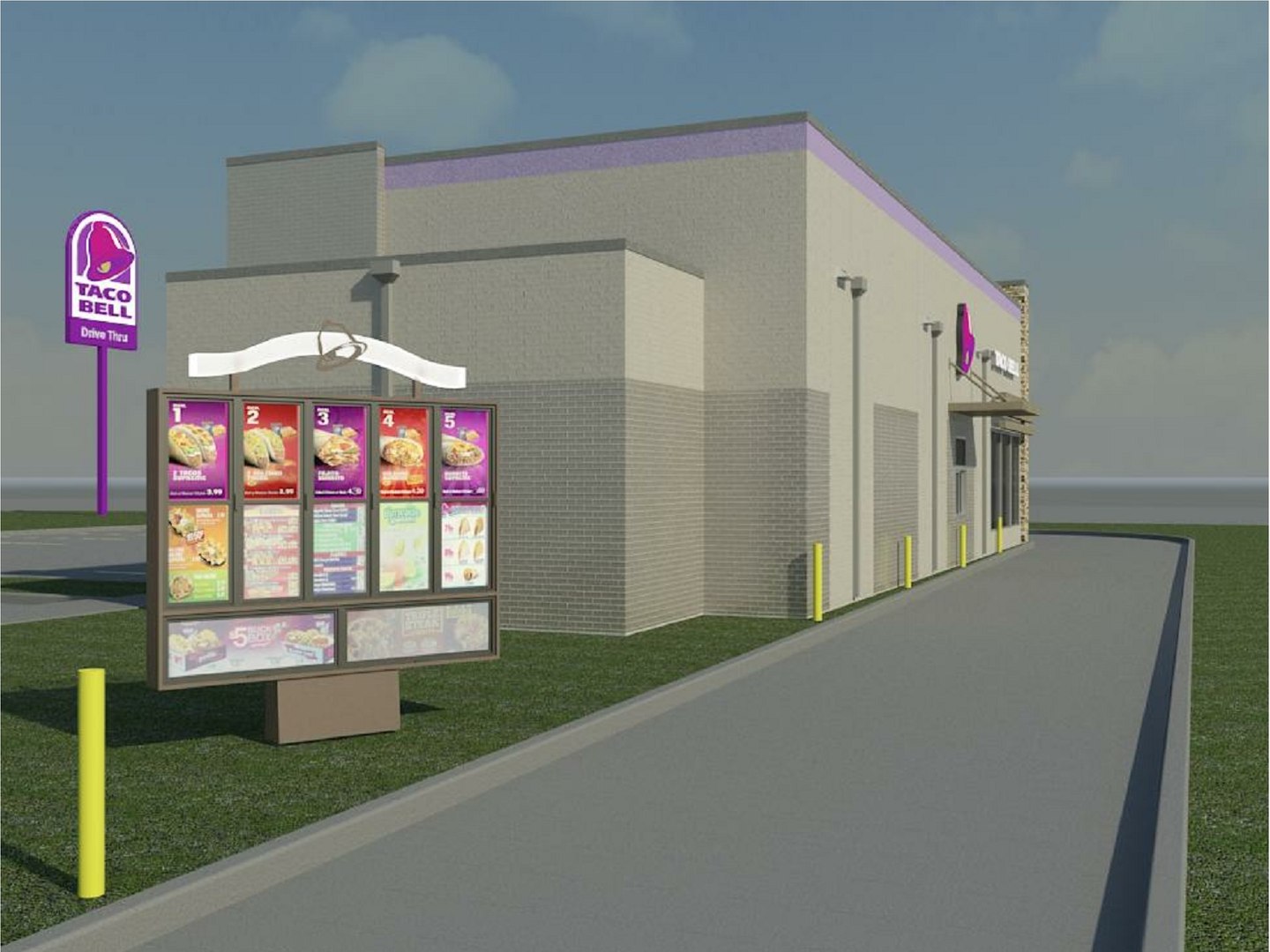 fast food restaurant 3d model