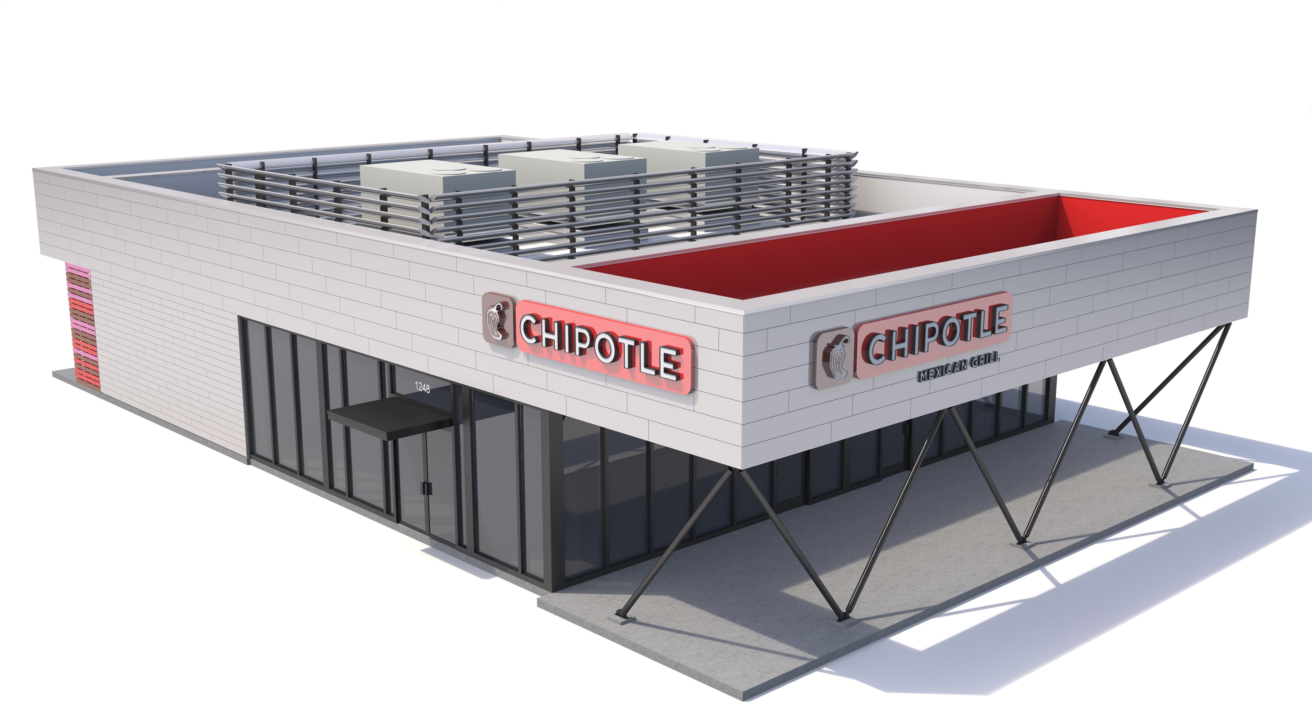 fast food restaurant 3d model