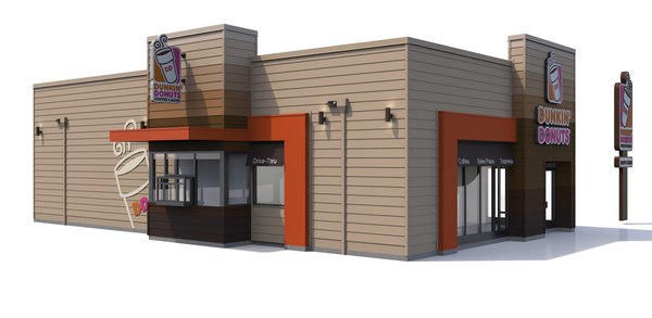 fast food restaurant 3d model