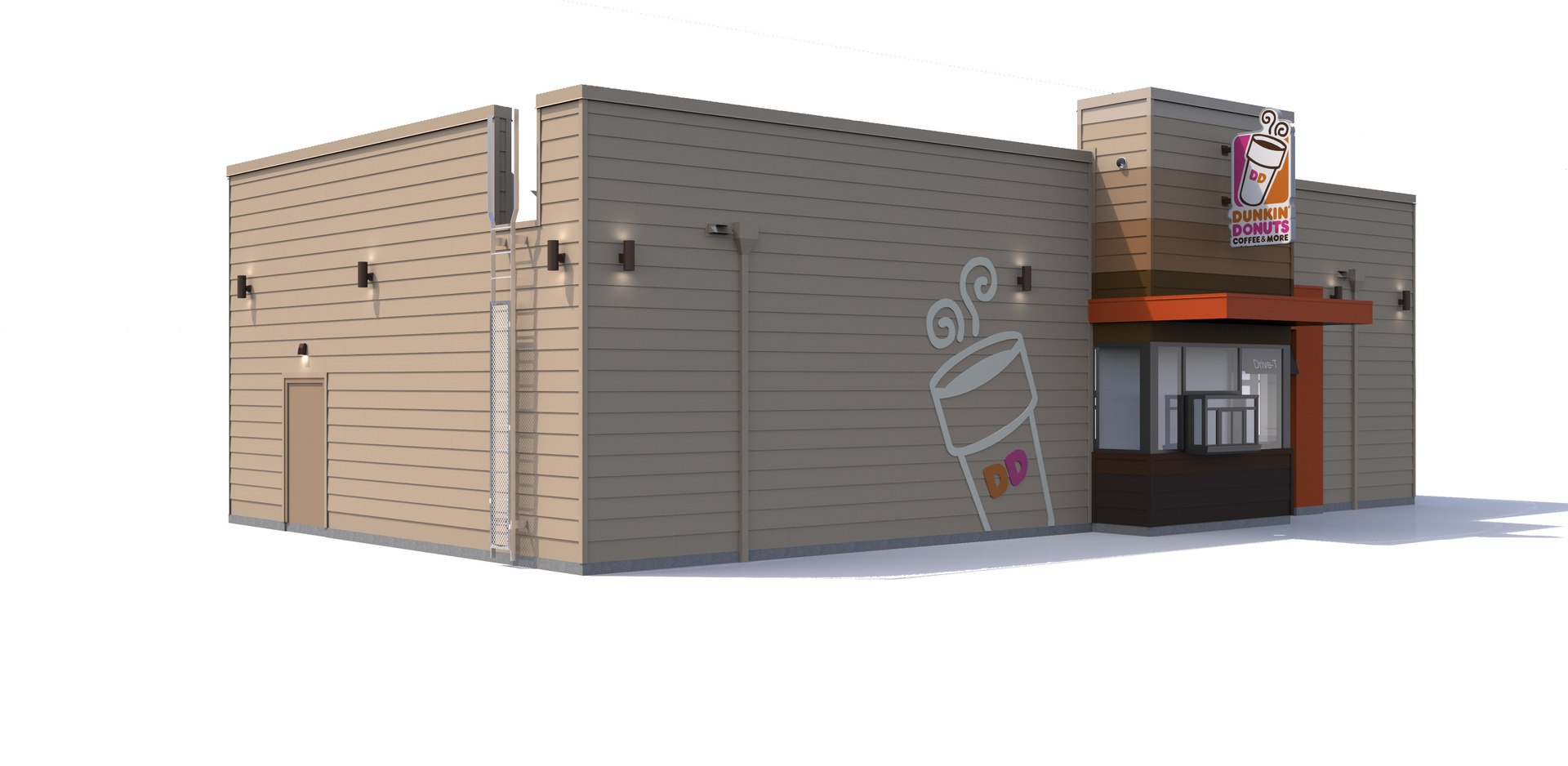 fast food restaurant 3d model