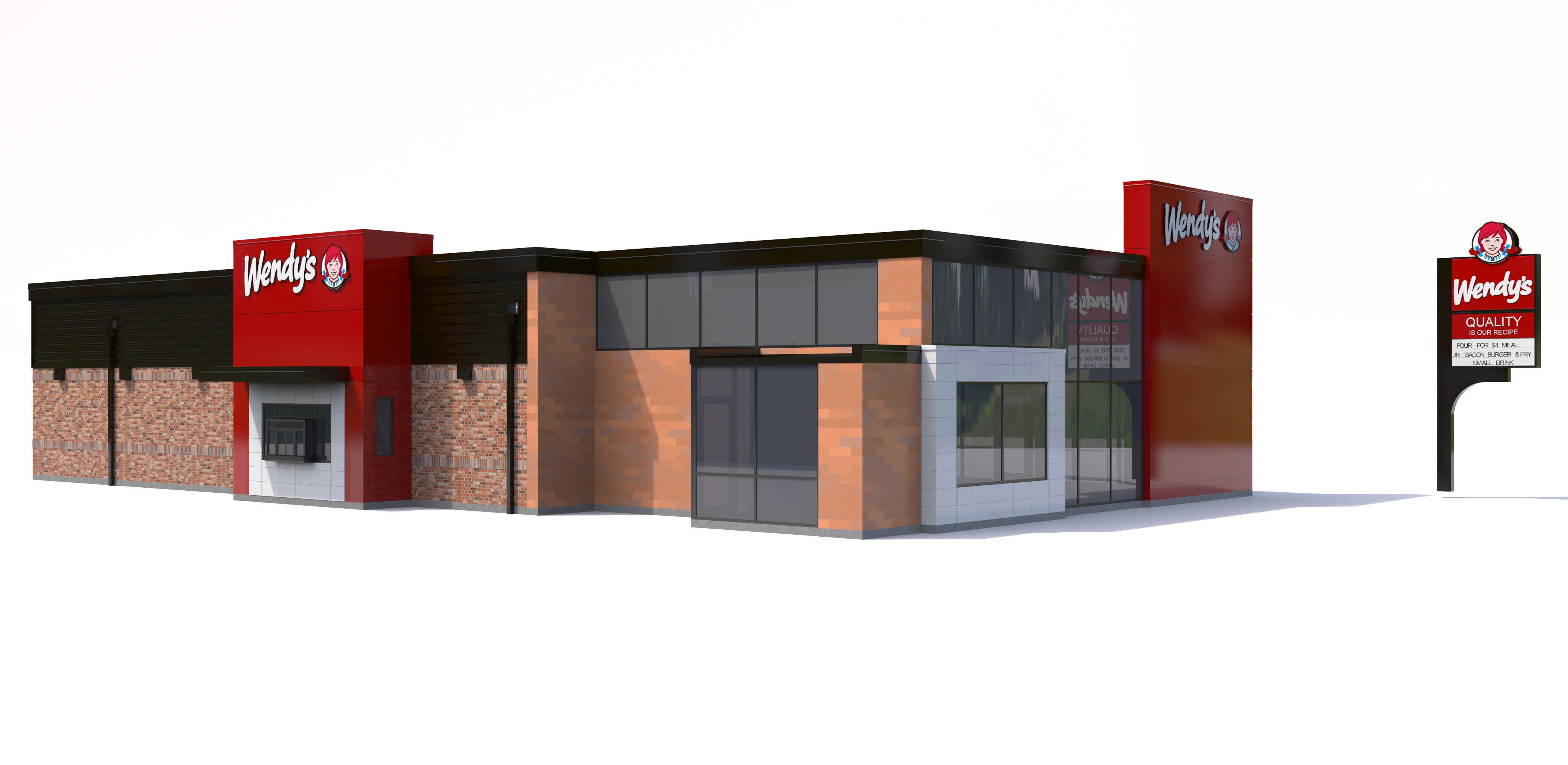 fast food restaurant 3d model