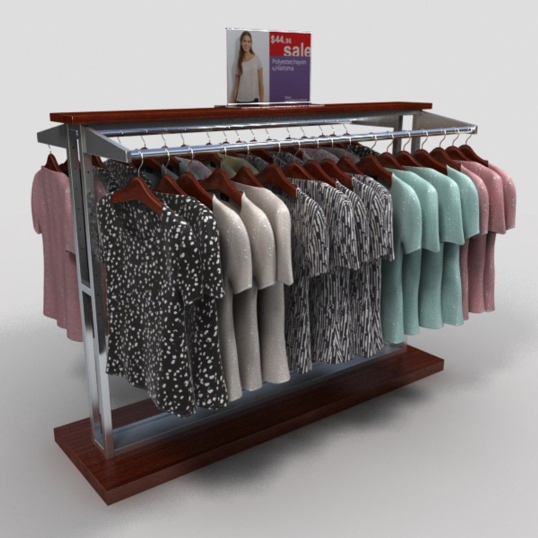3d Women Blouses Rack