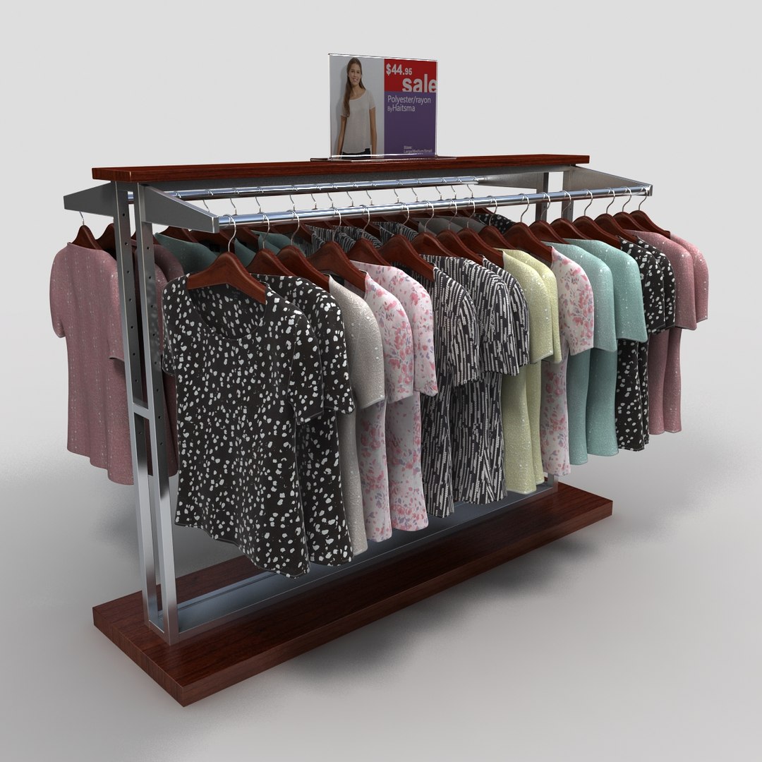 3d Women Blouses Rack