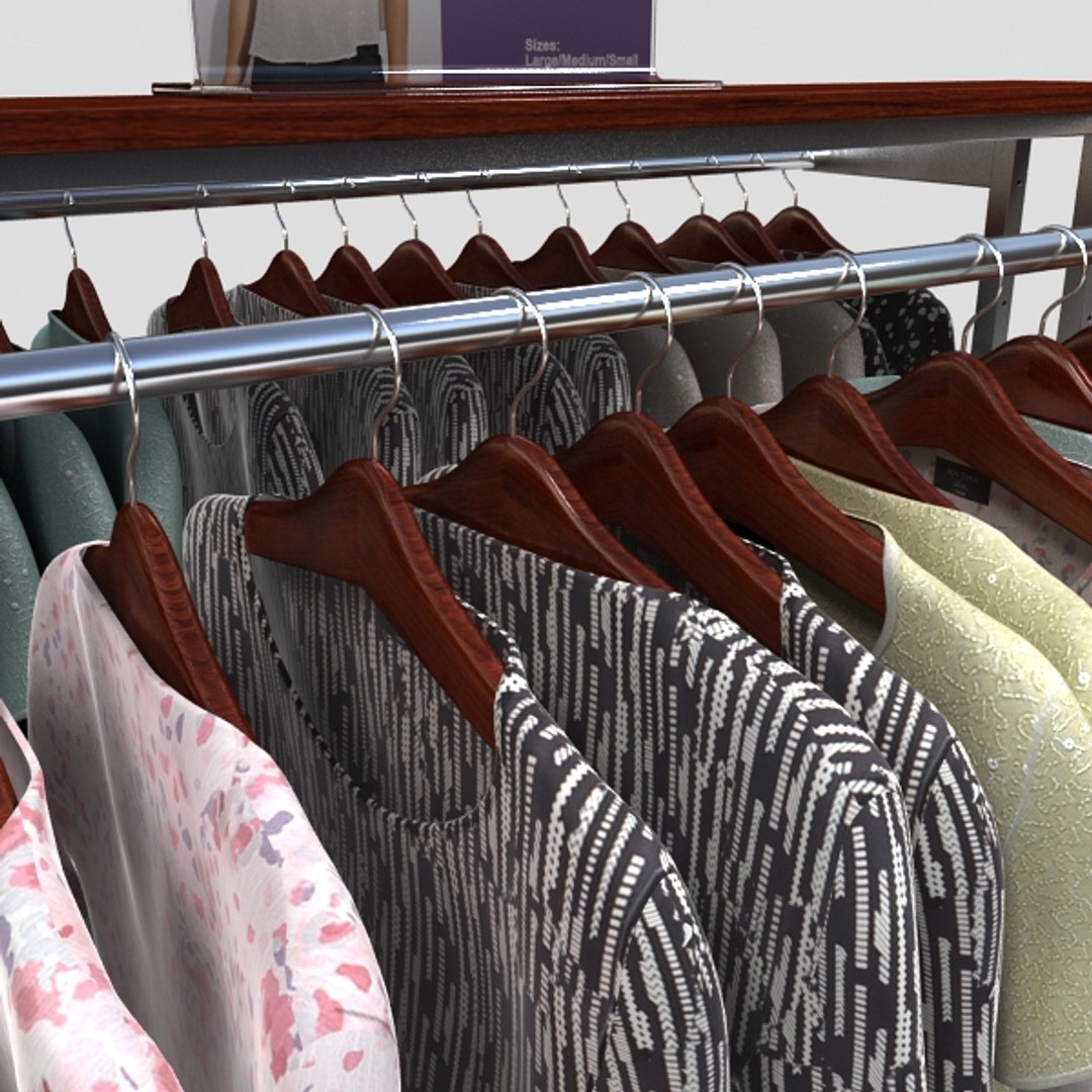 3d Women Blouses Rack