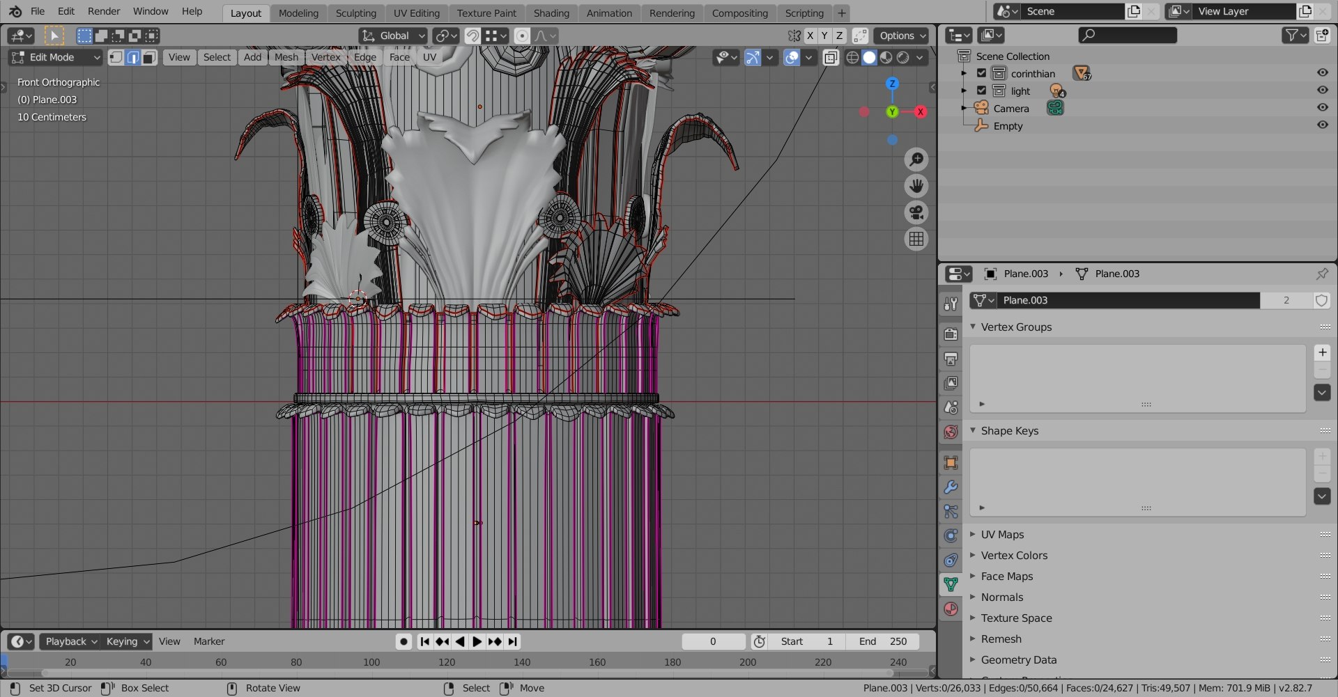 Corinthian Column Classical Architecture 3D Model - TurboSquid 1537719