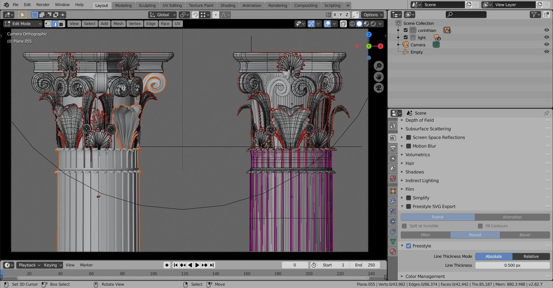 Corinthian Column Classical Architecture 3D Model - TurboSquid 1537719