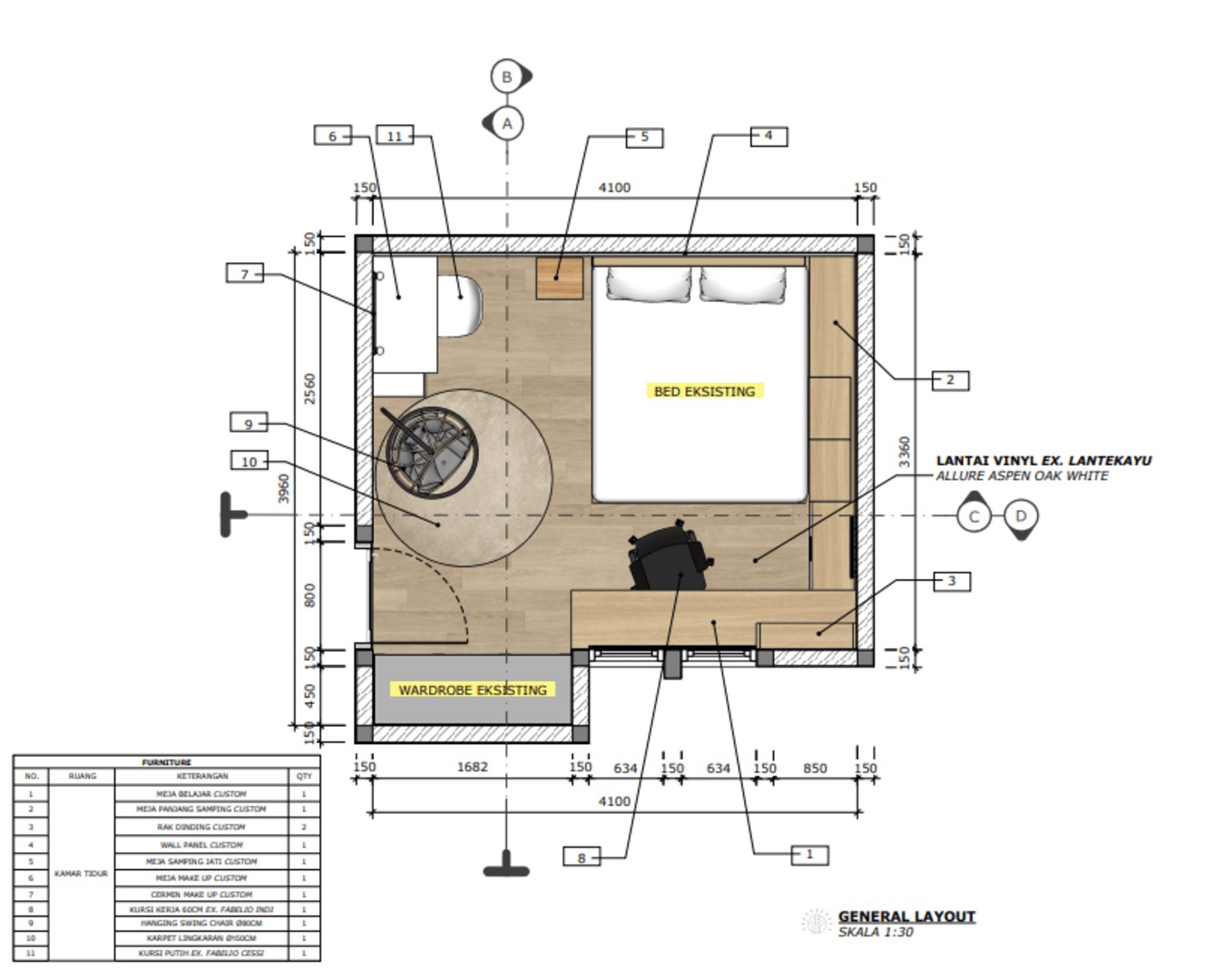 Modern 2021 Teen Bedroom 4x3m 3D Model - TurboSquid 2012530