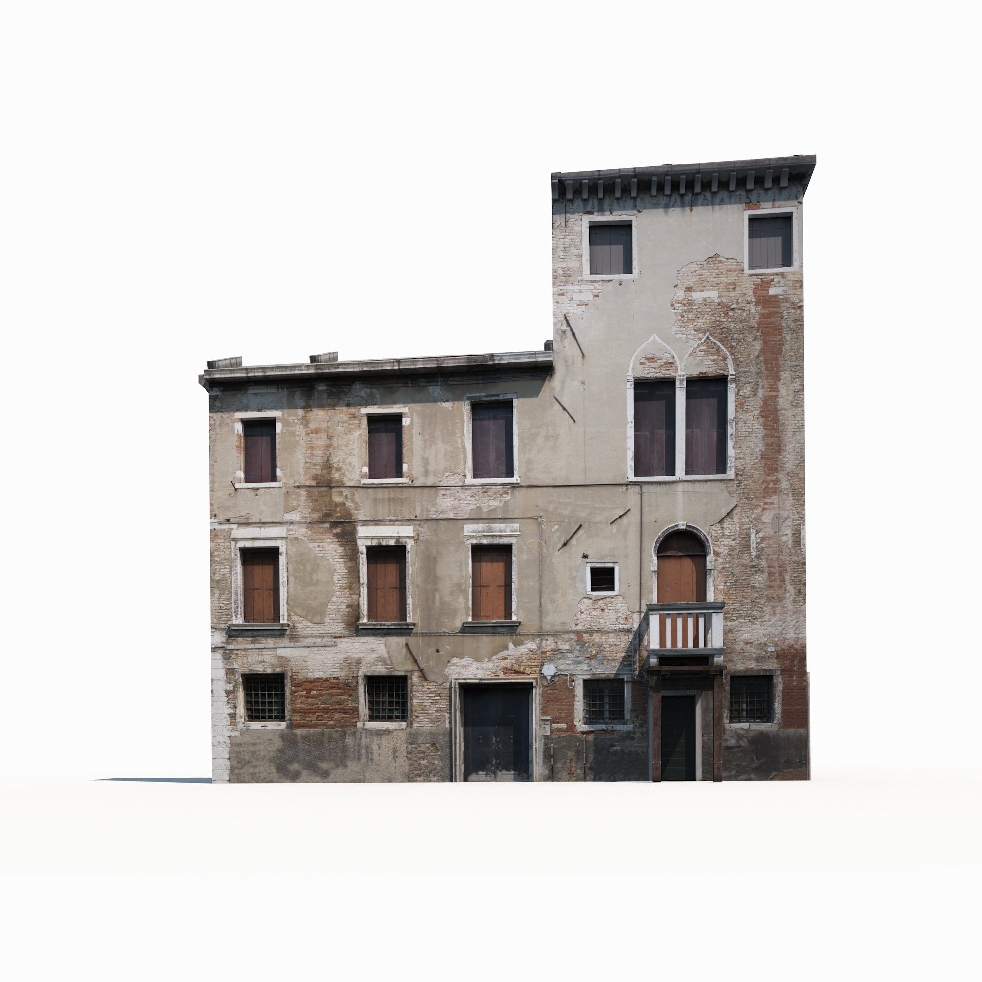 3D old building facade model - TurboSquid 1201704