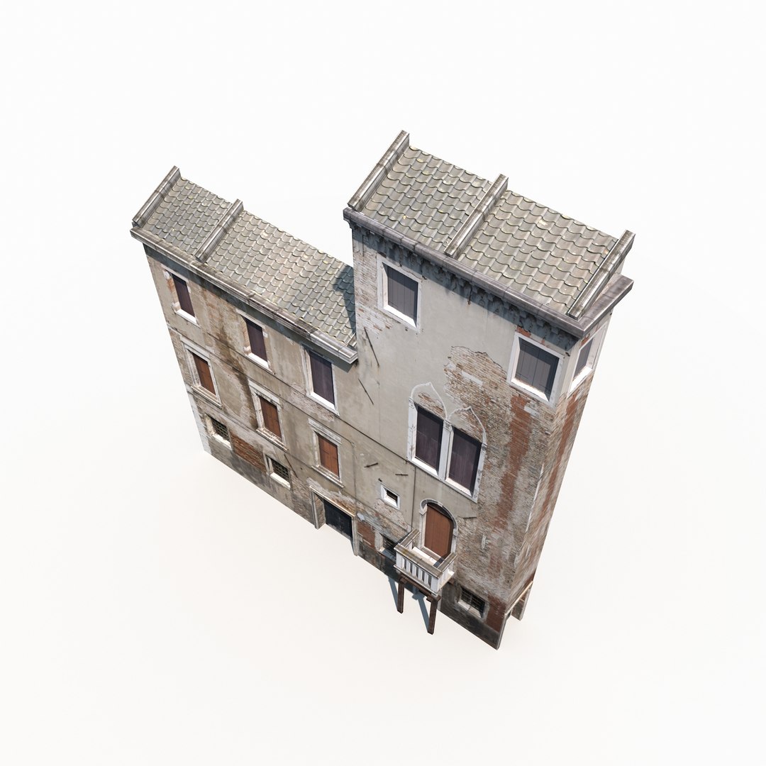 3D Old Building Facade Model - TurboSquid 1201704