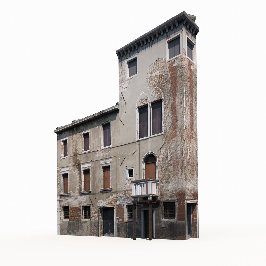 3D Old Building Facade Model - TurboSquid 1201704