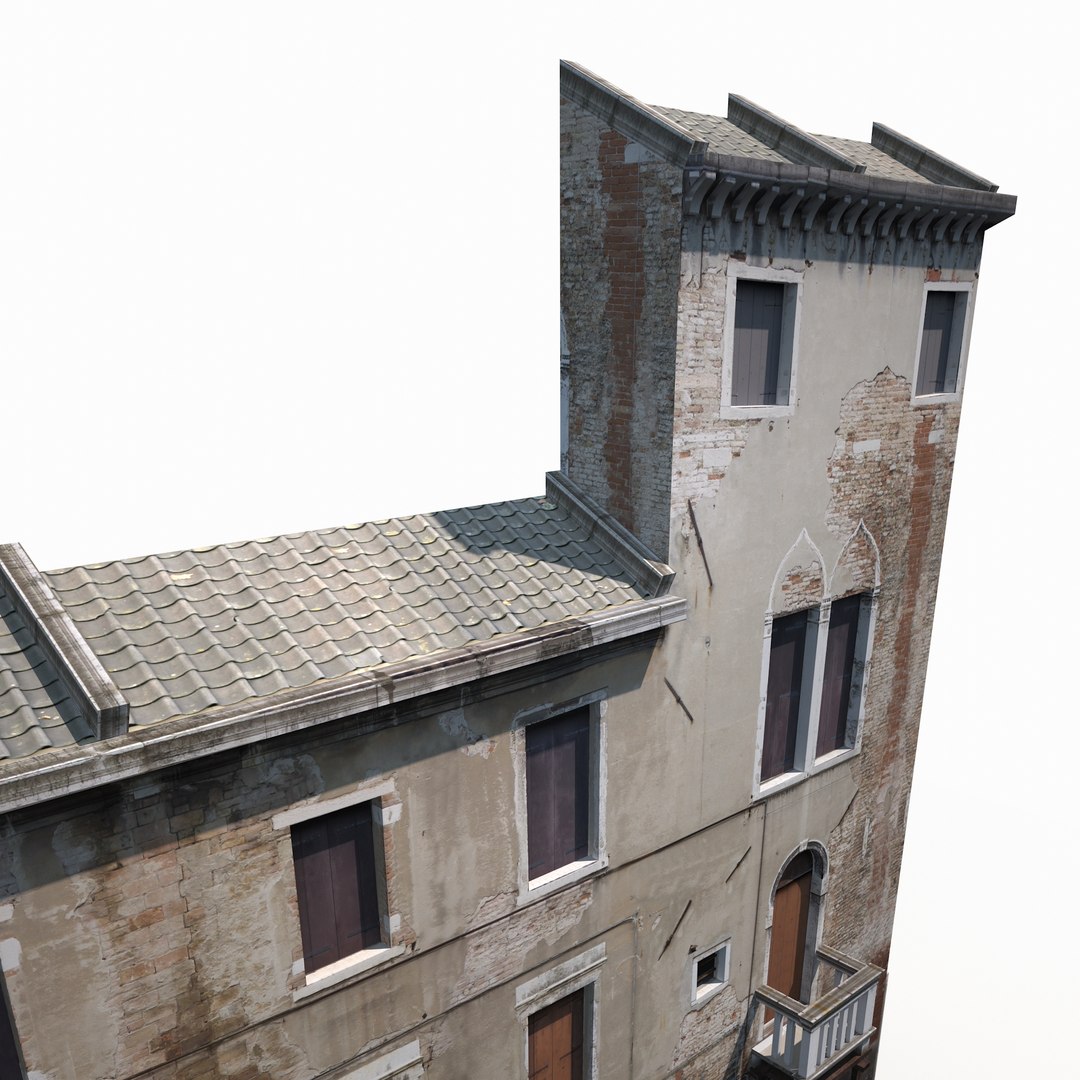 3D Old Building Facade Model - TurboSquid 1201704