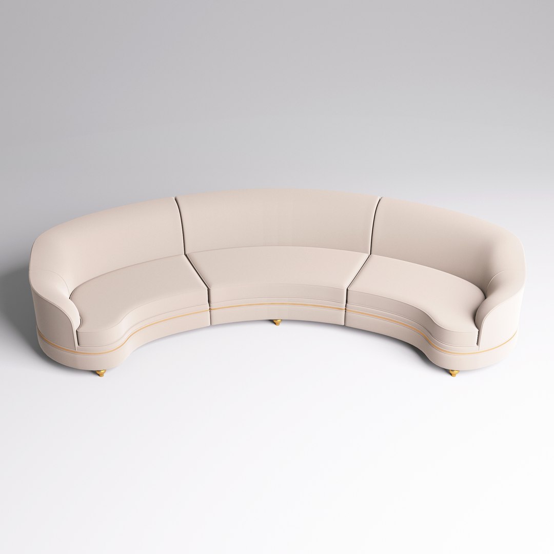 3D Model Fabric Round Sofa 001 - TurboSquid 2398581
