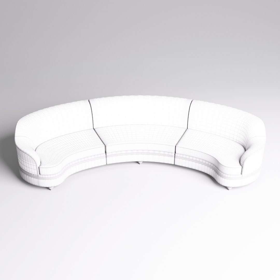 3D Model Fabric Round Sofa 001 - TurboSquid 2398581