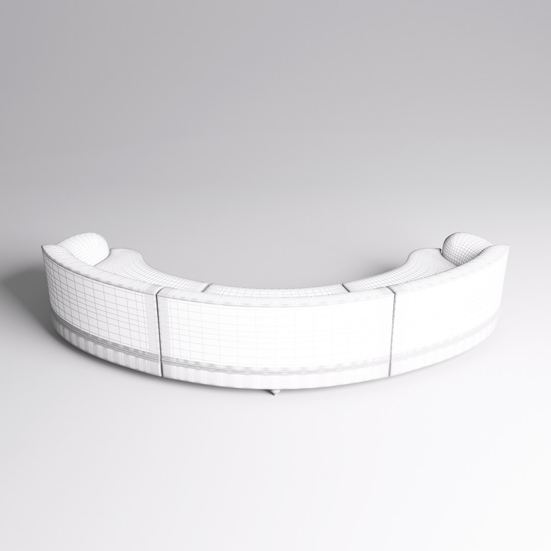 3D Model Fabric Round Sofa 001 - TurboSquid 2398581