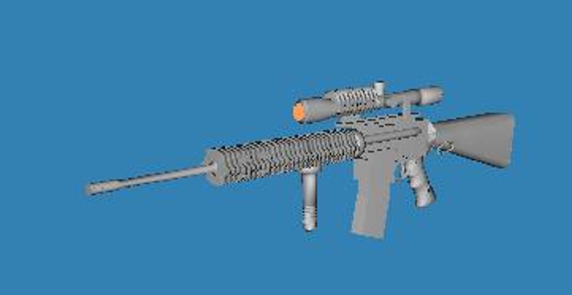 Sniper Rifle Sam-r 3d 3ds