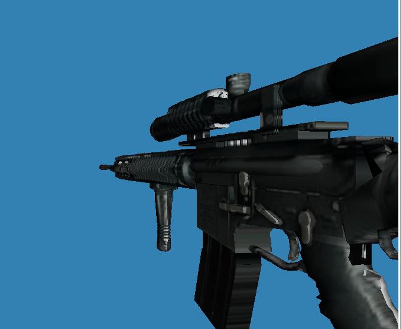 Sniper Rifle Sam-r 3d 3ds