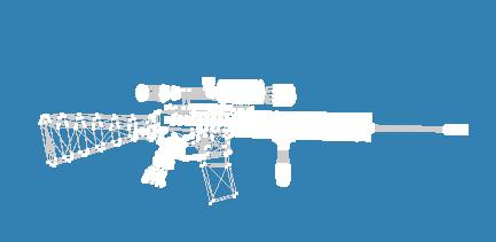 Sniper Rifle Sam-r 3d 3ds