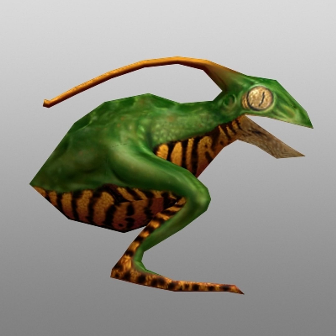realtime mutant frog 3d model