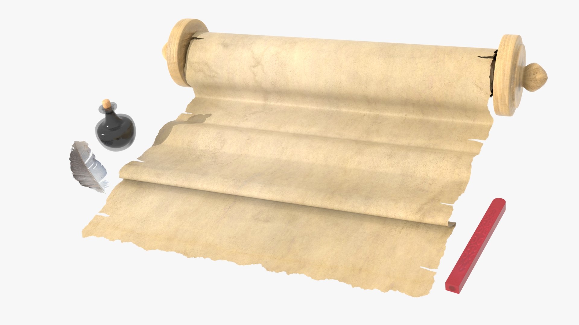Parchment Ink Model - TurboSquid 1644746