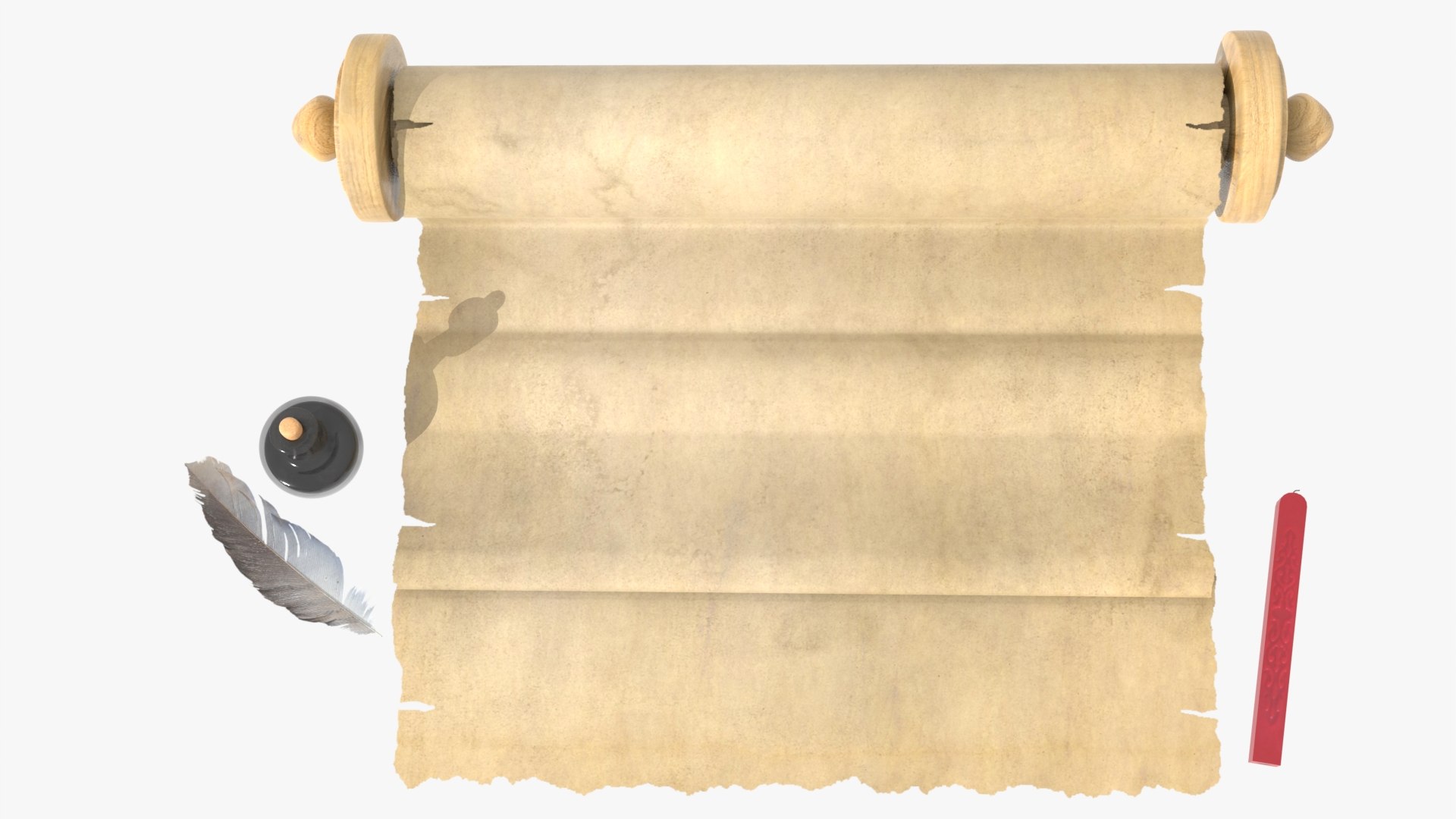 Parchment Ink Model - TurboSquid 1644746