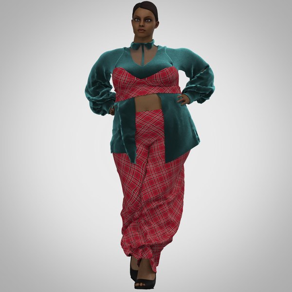 Lizzo inspirered outfit 3D model - TurboSquid 2016579