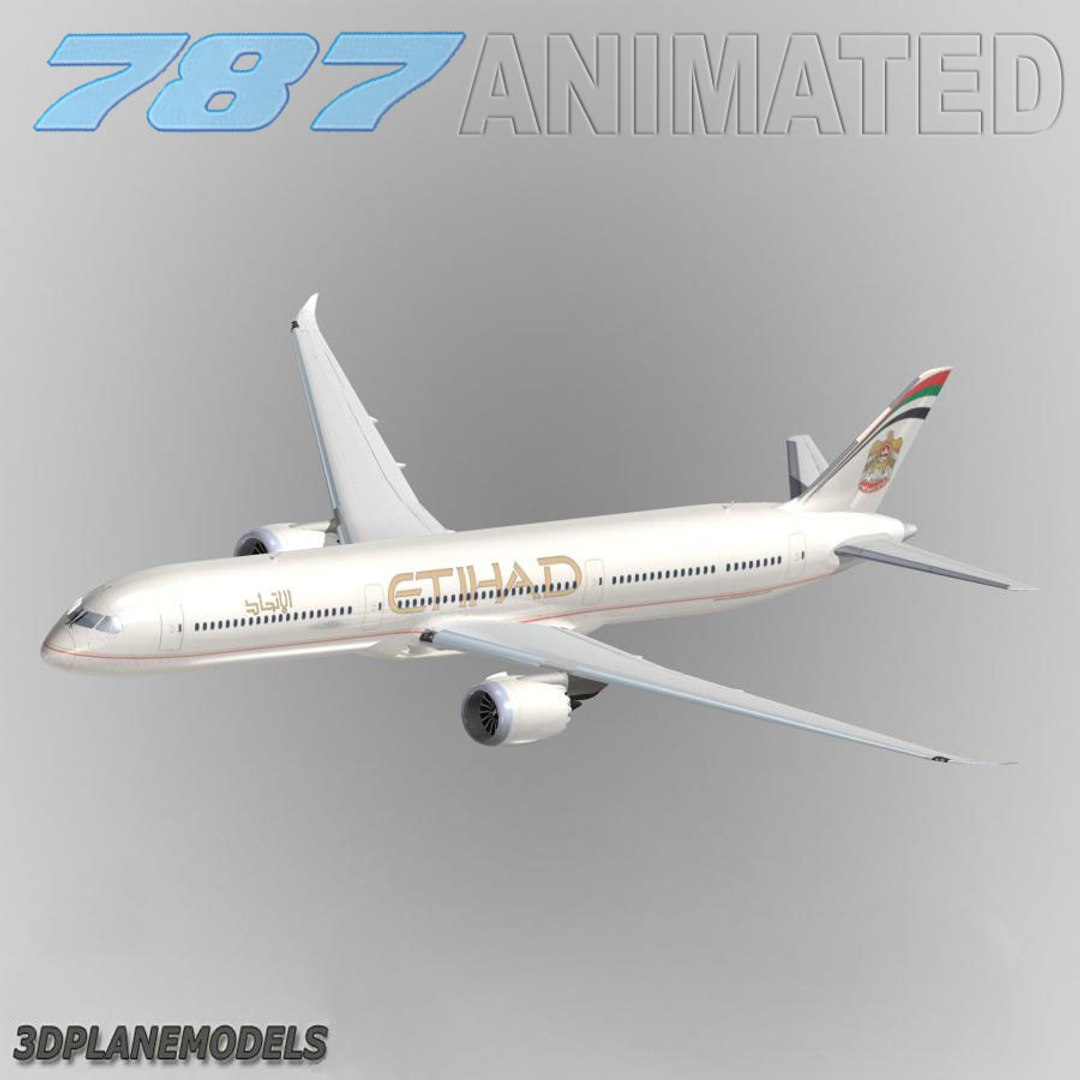 B787-10 Etihad Airways 787-10 3d Model