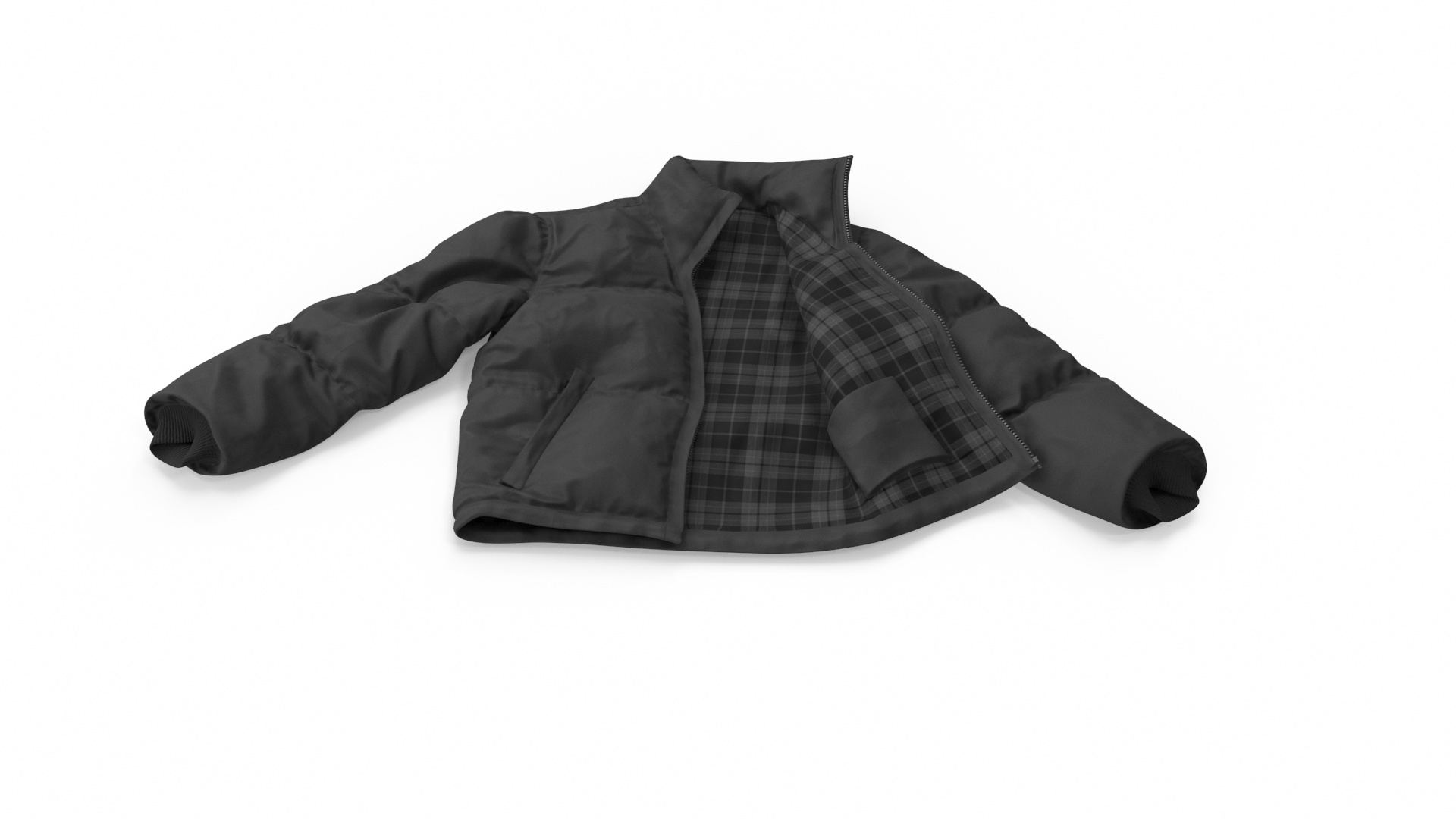 3D Black Mens Down Jacket Laying - TurboSquid 2240490