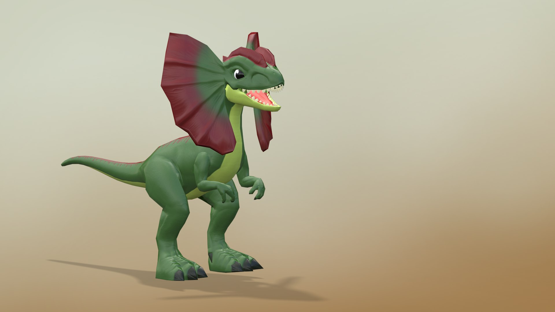 Dilophosaurus Adult - Dinosaur Character 3D - TurboSquid 2195150