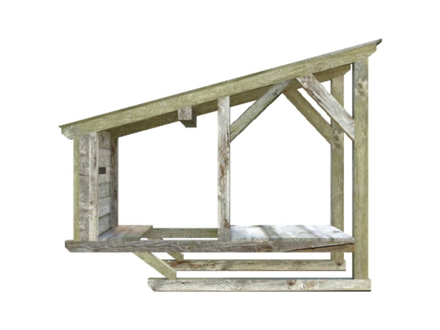 Castle Hoarding Section 3d 3ds