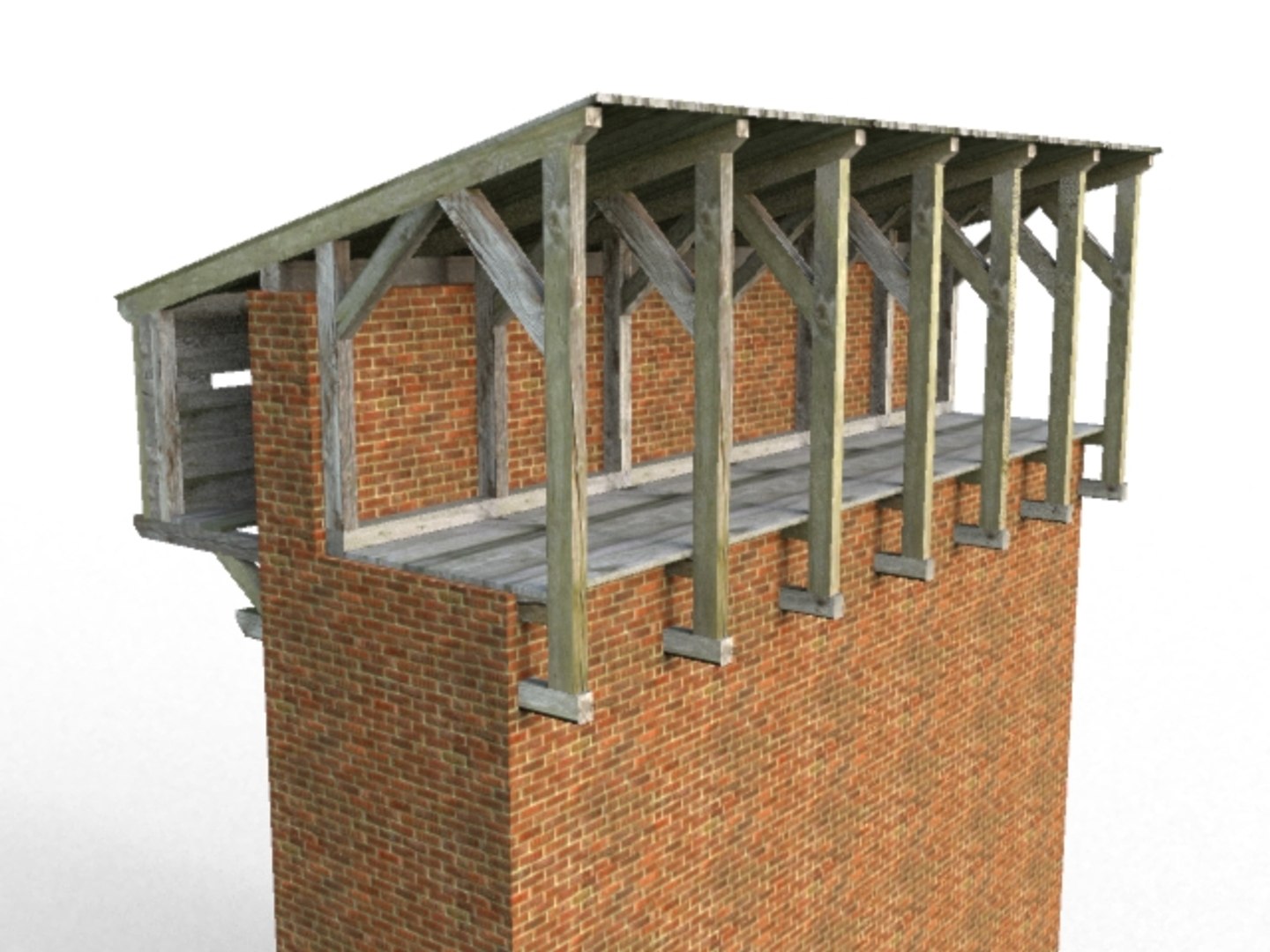 Castle Hoarding Section 3d 3ds