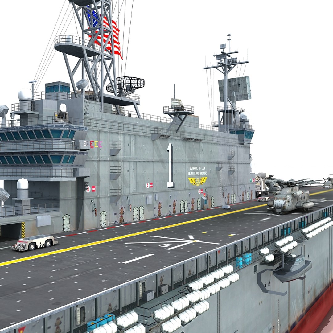 3d model uss tarawa lha 1