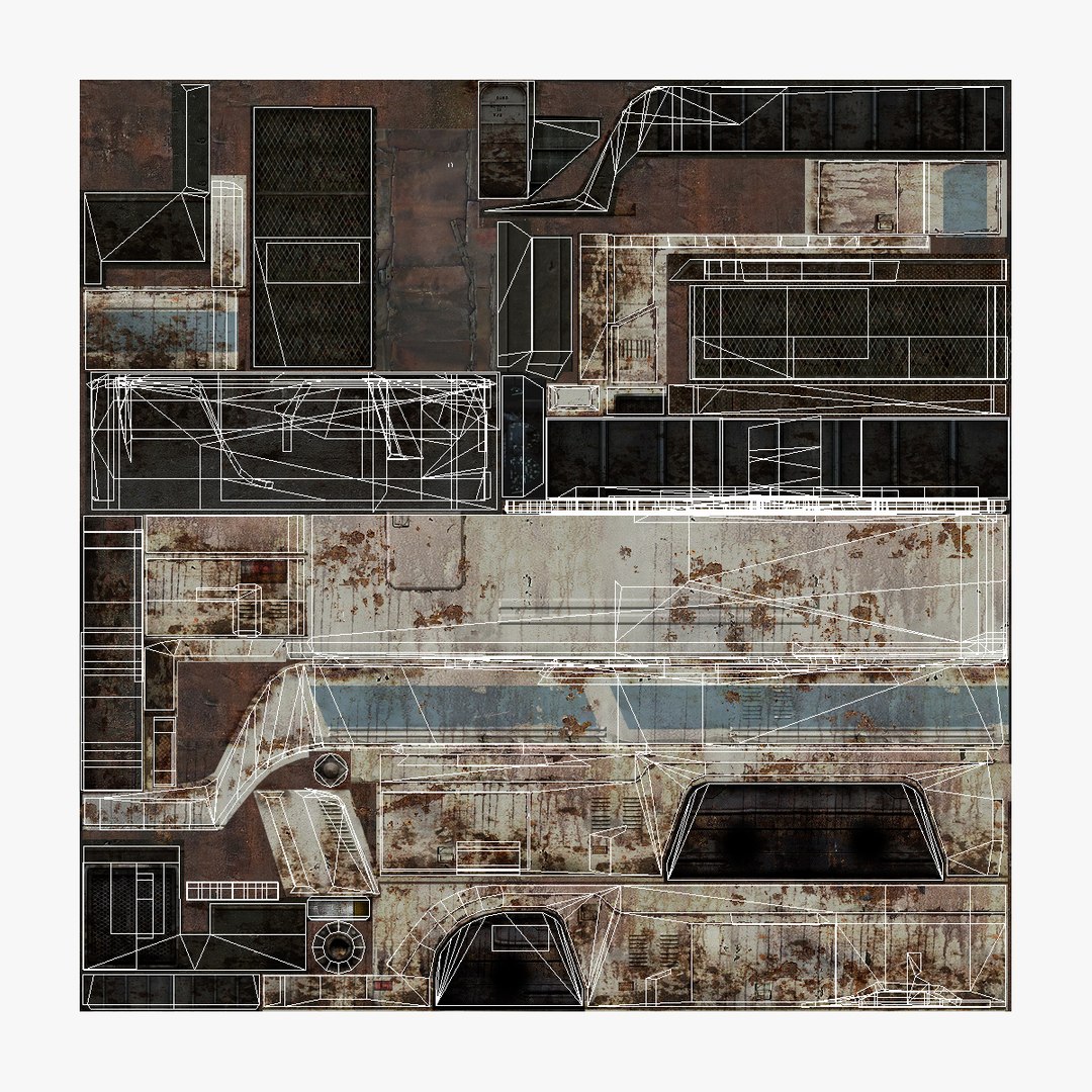 3d Model Wrecked Bus