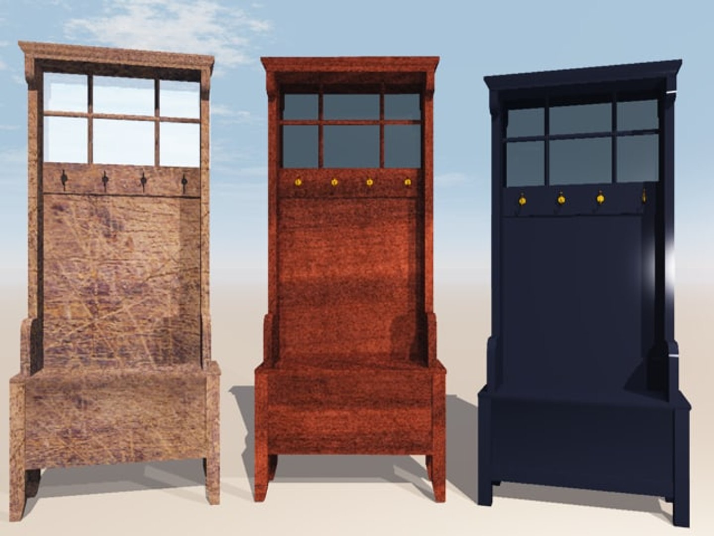 interior hall tree 3d obj